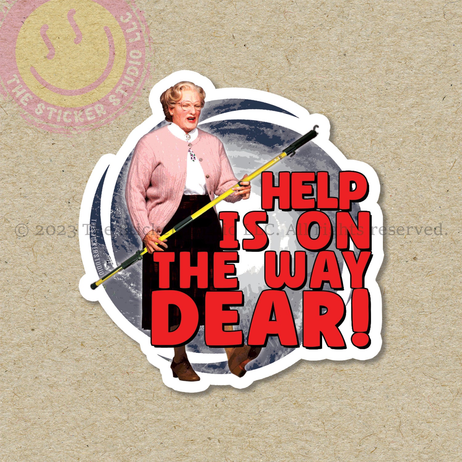 Sticker 》Blue Collar | 2023-013 | Mrs. Doubtfire Help Is On The Way De ...